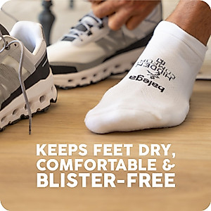 Balega Hidden Comfort Performance No Show Athletic Running Socks for Men and Women (1 Pair), White, Large
