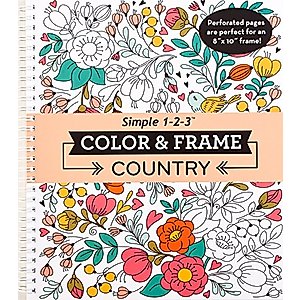 Color & Frame - Country (Adult Coloring Book)