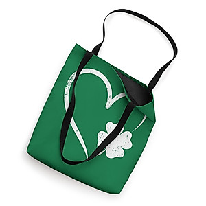St Patricks day love with heart and shamrock clover Tote Bag