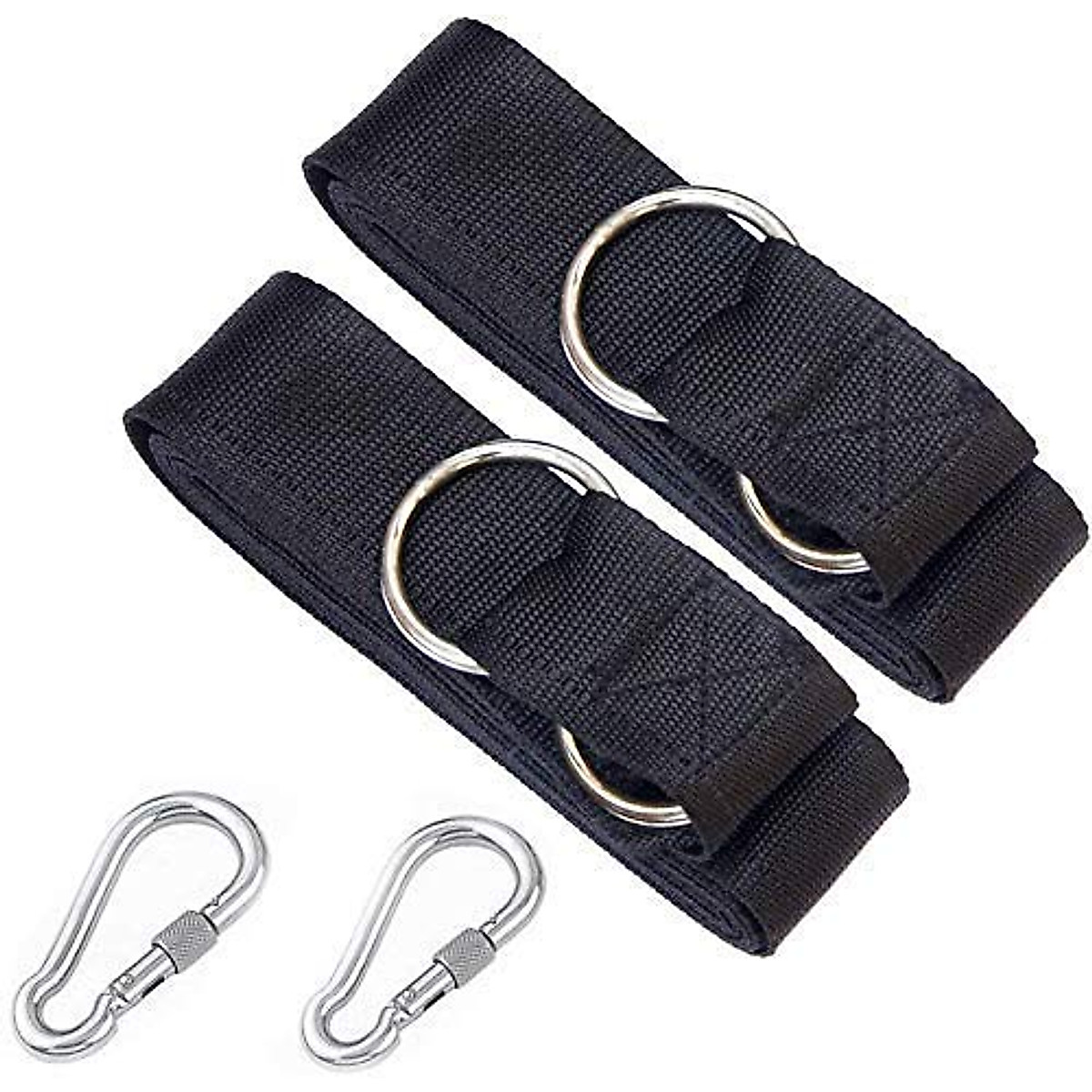 Tree Swing Hanging Straps Kit Holds 2000 lbs,5ft Extra Long Straps Strap with Safer Lock Snap Carabiner Hooks Perfect for Tree Swing & Hammocks, Perfect for Swings,Carry Pouch Easy Fast Installation