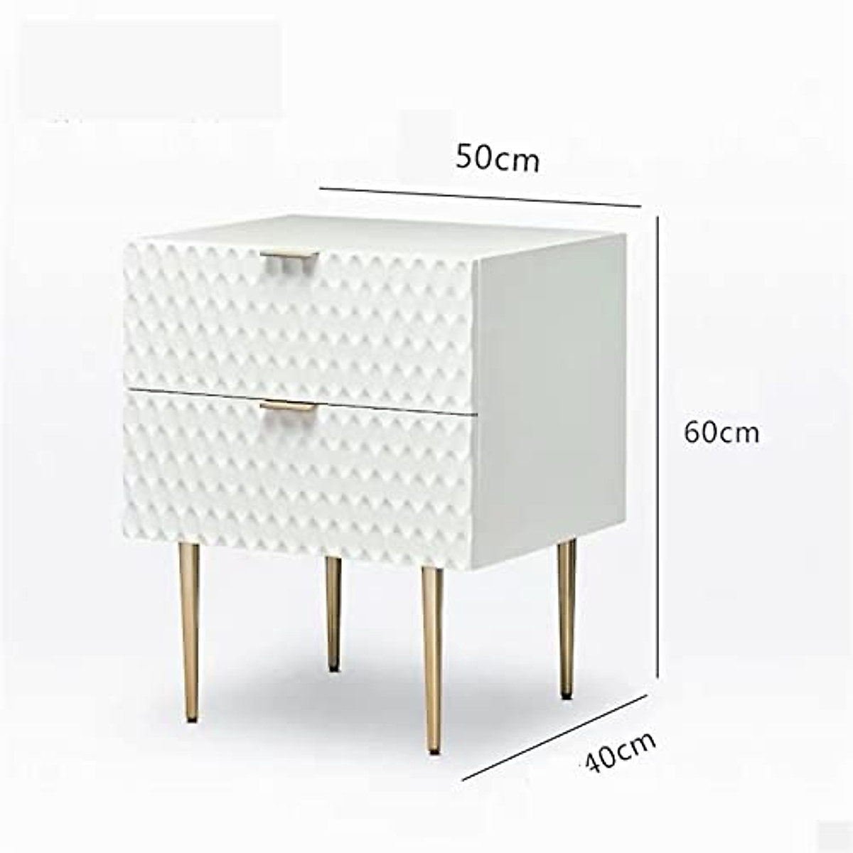 HIGOH Bedside Table Simple and Luxurious Bedside Table Bedroom Furniture Bedside Table Living Room Storage Cabinet