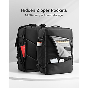 Inateck 42L Multiple Anti-theft Protections Travel Laptop Backpack,Splash-resistant Large Capacity Hand Luggage,Compatible with 17 Inch Laptop,Cabin Backpack for Business Trip and Outdoors