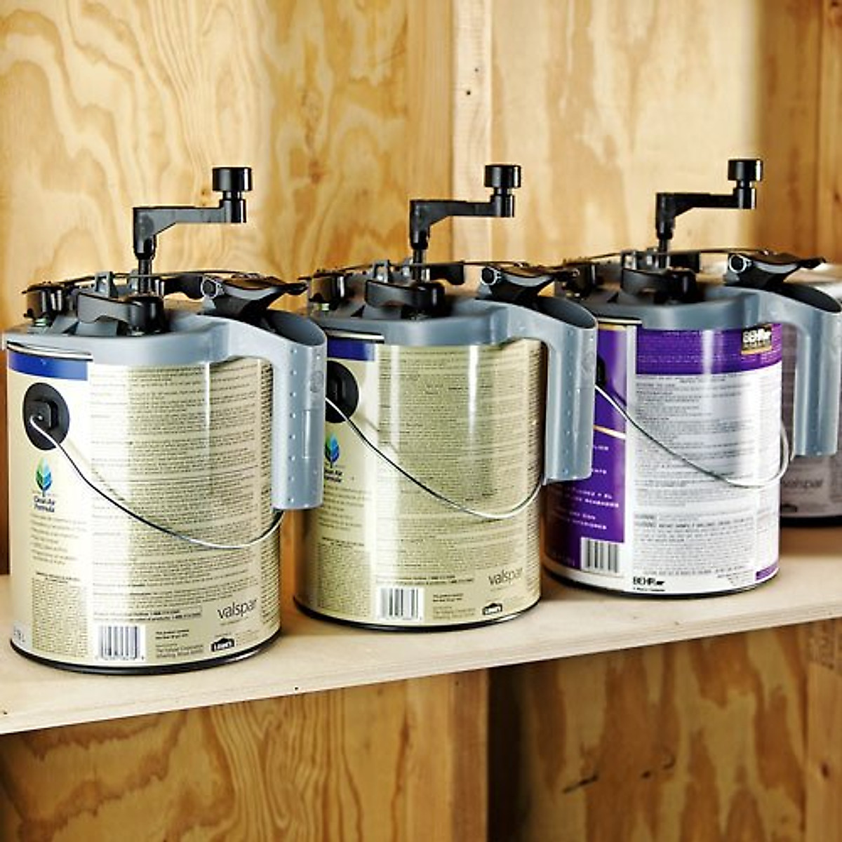 Mixing Mate Paint Lid – Gallon Size Paint Can Pour Spout – Easy, Mess-Free Mixing Mate Paint Can Lid – Pistol Grip Handle Paint Mixers to Stir, Pour, & Store – Simply Twist to Secure