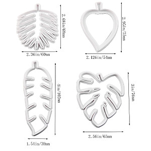 JCBIZ 1Set Tropical Leaf Cookie Cutter Embossing die, Hawaiian Palm Leaves Fondant Cutters Set for Gum Paste, Cake Decorating, Sugarcraft Candy