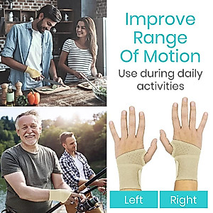 Vive Wrist Wrap Braces (2 Pack) - Tendonitis Support for Carpal Tunnel Arthritis - Sprained Pain Protection Sleeve - Weightlifting & Calisthenics Compression Stabilizer for Women, Men - Adjustable