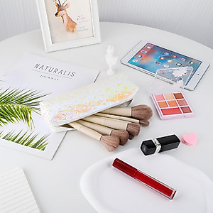 iSuperb 3 Pack Laser Pencil Case Colorful Pencil Pouch Pen Bag Zipper Cosmetic Makeup Pouch (3pcs)