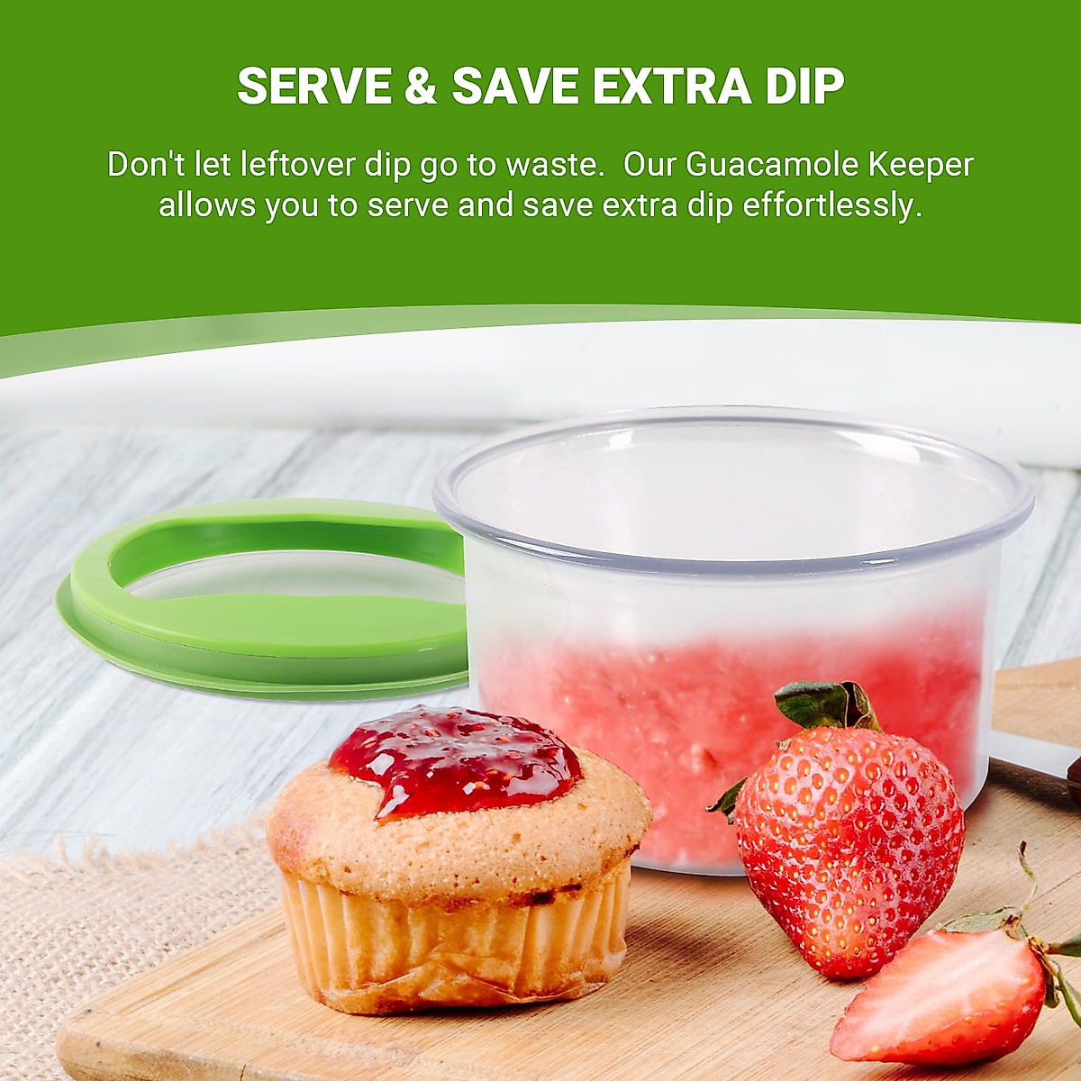 3Pack Guacamole Saver Containers, Wholly Guacamole Pro Keeper for Fridge, Avocado Dip Airtight Bowls, for Spice, Fruit and Vegetable, Marinade, Berry Mix, Seasoning, Prepworks Progressive Storage Box