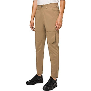 Lululemon Mens Mile View Pant 30" L Bike Camping Hiking Friendly Pants Water Repllent -Brown-Size 32