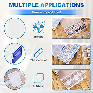 Fayrimi 1 to 10 Compartment Plastic Box Transparent for pin Jewelry Small Accessories