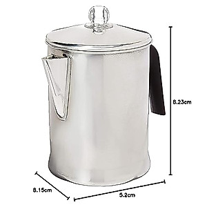 Primula Today Aluminum Stove Top Percolator Maker Durable, Brew Coffee On Stovetop, 9 Cup, Silver