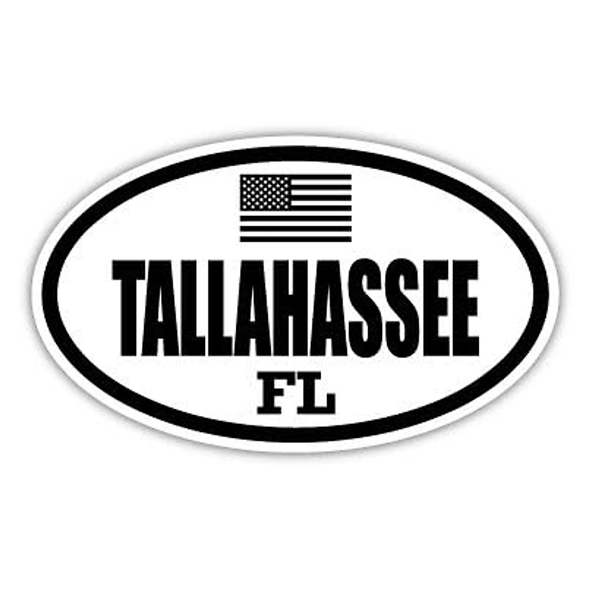 3 Pack Reflective Tallahassee FL Florida Leon County Stealthy US Flag Euro Decal Sticker Vinyl for Hard Hats, Bottles, Glass, Toolbox 2" x 3"