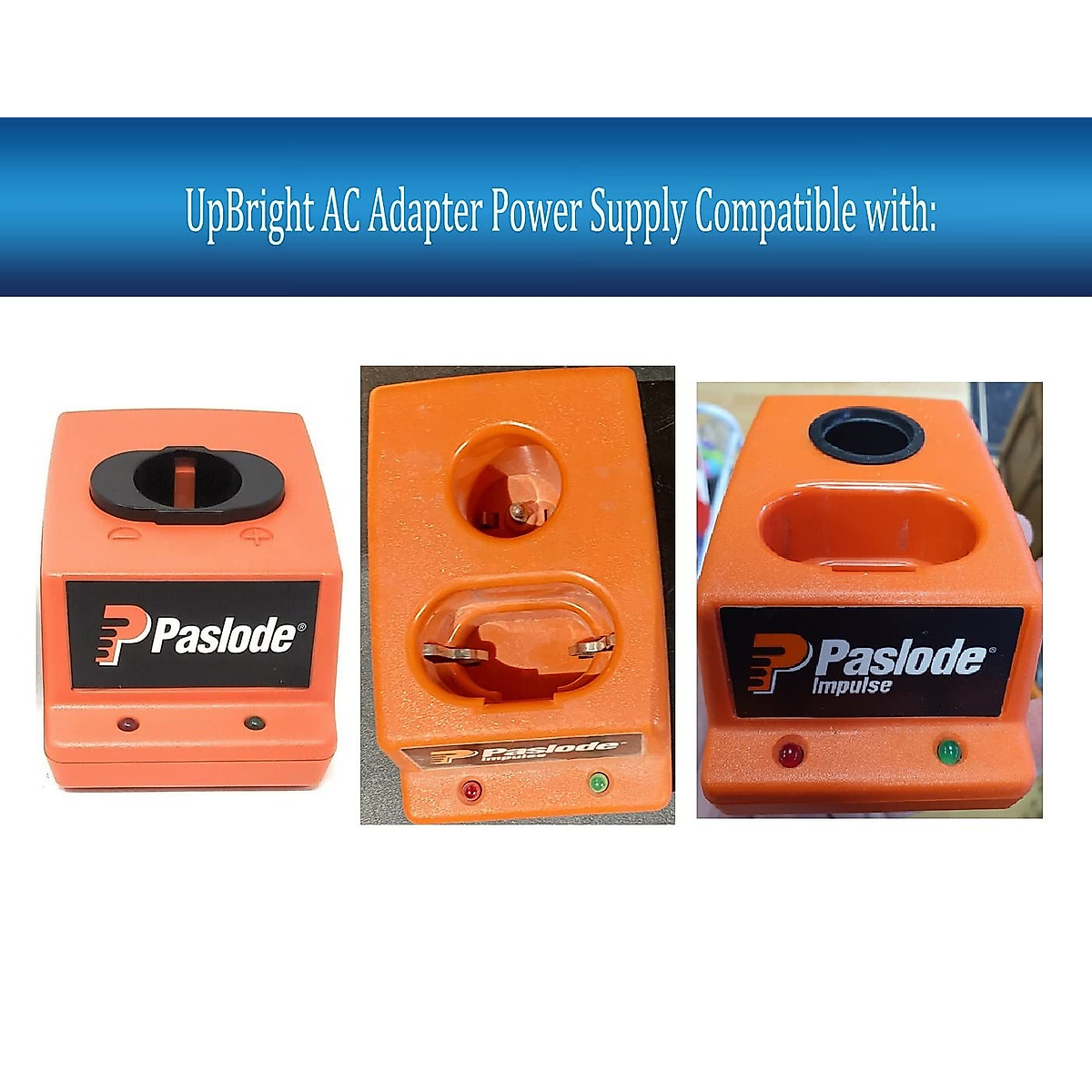 UpBright 12V AC/DC Adapter Compatible with Paslode 900476 900200 6V Battery Charger 404717 402500 902000 900600 IMCT 900420 902664 902654 902600 CF325 IM350 Nailer PI-41-691US 900477 41-12-800 D Power
