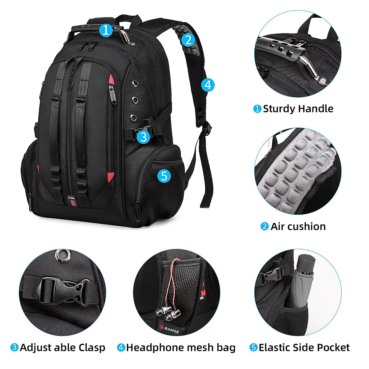 Large Laptop Backpack 17 inch Durable XL Heavy Duty Travel Backpack