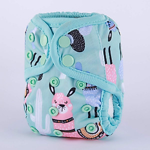 Sigzagor Newborn Baby Diaper Nappy Cover 8lbs-10lbs (Blue Alpaca)