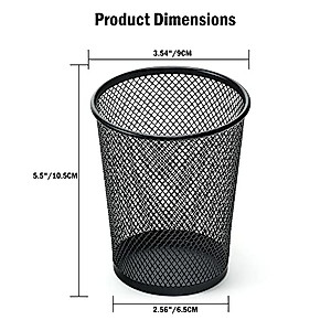 JOYENERGY 12 Packs Pen Holder for Desk, Mesh Pen Cup, Metal Pencil Holders, Multifunctional Organizer for Office School Home Makeup Brush Black