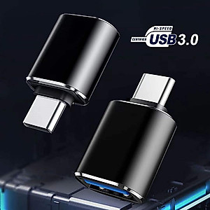EBEETECH 3 Pack 3.5MM Female Audio to USB C Male Adapter, USB C Female to USB Male Adapter, USB Female to USB C Male Adapter Compatible with MAC USB C Devices, Earphones, Speaker