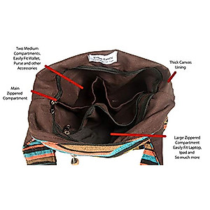 Patchwork Brown Cotton Hobo Crossbody Shoulder Bag Hipster Boho Sling Messenger School Casual