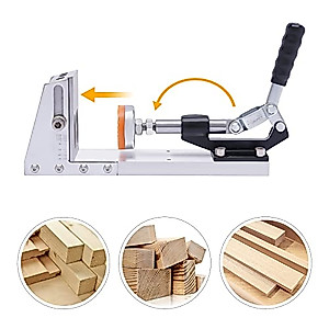 LYNICESHOP Pocket Hole Jig Kit, Pocket Hole Jig Drill Guide Master Kit Woodworking Joinery System Screw Set Portable Wood Pocket Hole Screw Clamp System Wood Guides Joint Angle Tool