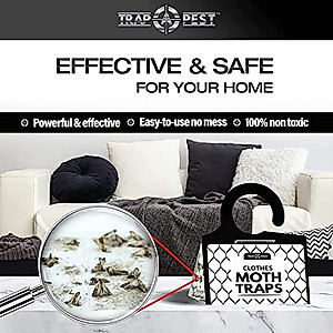 Clothing Moth Traps 16 Pack - Non Toxic Moth Traps for Clothes with Pheromone Attractant - Closet Moth Traps Odorless Sticky Traps for Closet, Carpets - Trap a Pest