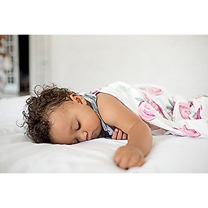 Copper Pearl Large Premium Knit Baby Swaddle Receiving Blanket Floral Grace