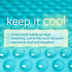 Comfort Revolution Blue Bubble Gel + Memory Foam Pillow, Standard (Pack of 1), White