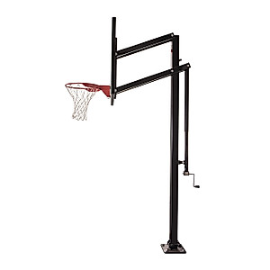 Goalsetter X454 In Ground Adjustable Basketball System with 54-Inch Glass Backboard and Flex Rim