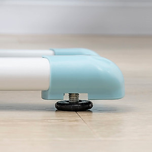 Qaba Wooden Kids Study Desk, Height Adjustable Children School Study Table, Student Writing Desk with Tilt Desktop, Drawer, Storage Shelf, Pen Holder, Blue