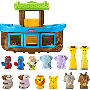 Fisher-Price Little People Toddler Toy Noah’S Ark Playset with 12 Animals and Noah Figure, Baptism Gift for Ages 1+ Years [Amazon Exclusive]