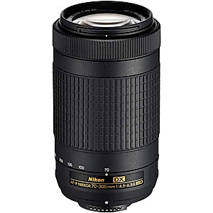 Nikon D3500 24.2MP DSLR Camera with AF-P 18-55mm VR Lens & 70-300mm Dual Zoom Lens Kit 1588 (Renewed) with 16GB Accessory Bundle