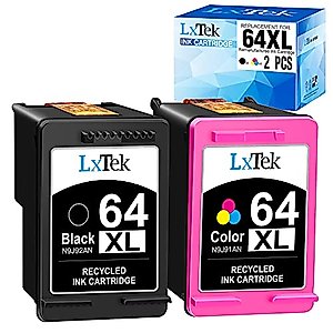 LxTek Remanufactured Ink Cartridge Replacement for HP 64XL 64 XL to use with Envy Photo 7958e 7155 7855 6255 7120 6252 6220 6230 6258 7158 7130 7132 7164 7858 7255e 7955e Printer(1 Black,1 Tri-Color)