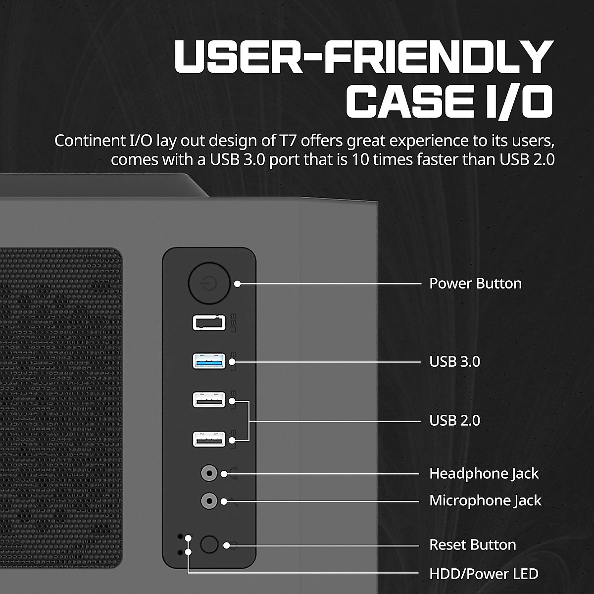 Zalman T7 Compact ATX/mATX Desktop Computer PC Case, 2 x 120mm Fans Preinstalled, 3D Wave Patterned Mesh Front Panel, Tinted Acrylic Side Panel, USB 3.0
