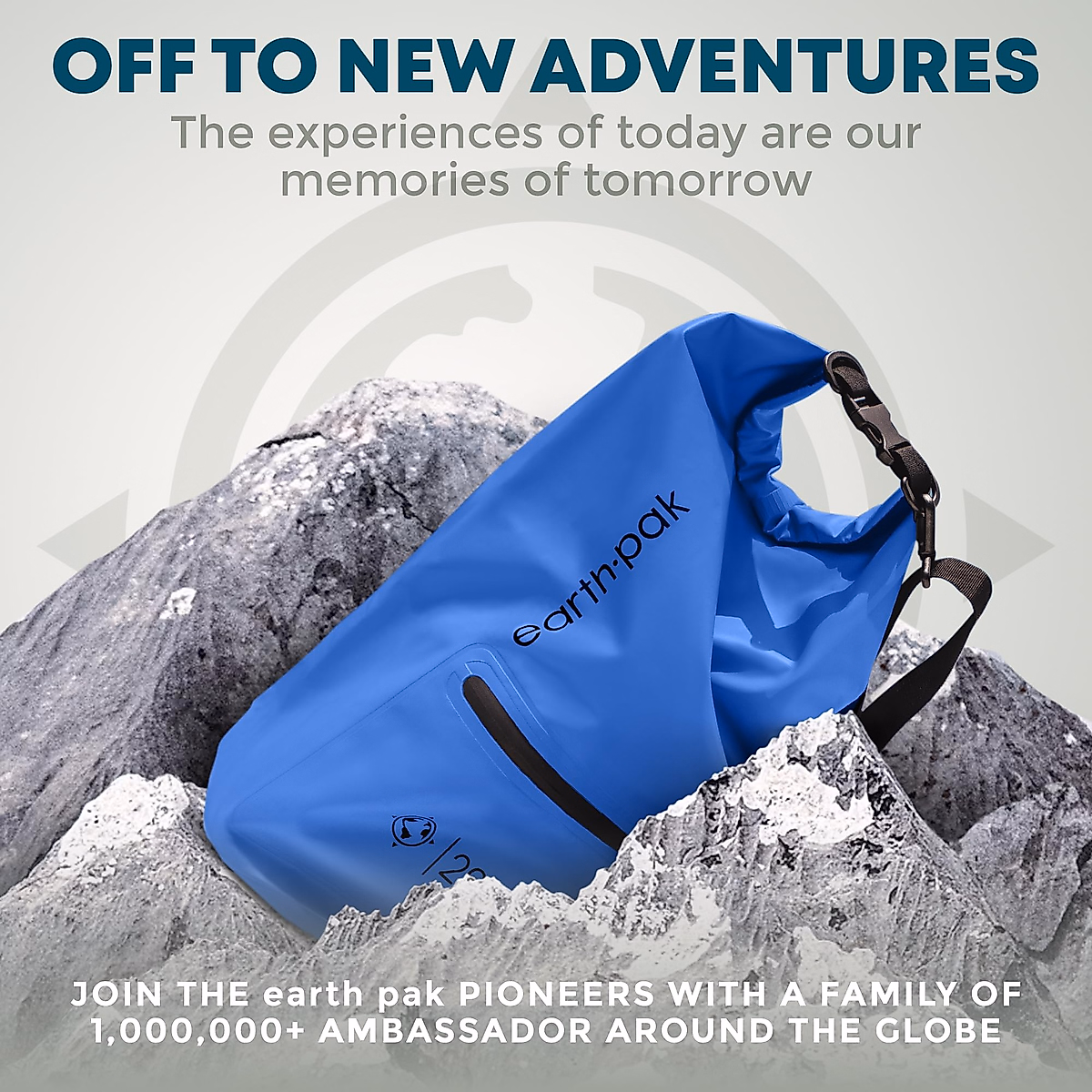 Earth Pak Waterproof Dry Bag with Zippered Pocket - Waterproof Dry Bag Backpack Keeps Gear Dry for Boating, Camping, Fishing, Beach Drybag, Kayak Accessories - Dry Bags Waterproof with Phone Case 10L