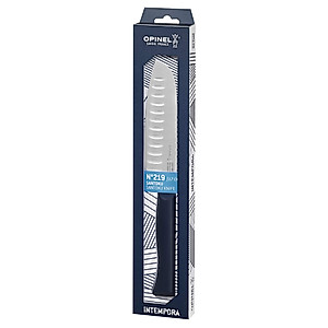 Opinel Intempora Santoku Knife – Full Tang Kitchen Knife for Slicing Vegetables, Meat, Blade Divots to Prevent Sticking, Sandvik Steel, Made in Portugal