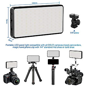 VIJIM VL196 RGB LED Video Light with Adjustable Stand,Dimmable 2500K-9000K Full Color 20 Lighting Effect Modes Camera LED Lights, Portable Photography Lighting with Softbox and Honeycomb Frame