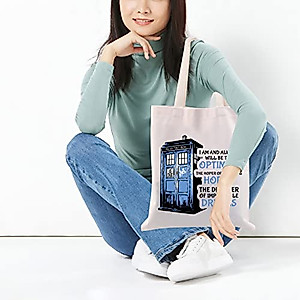CMNIM Doctor Movie TV Show Who Tard-s Tote Bag Doctor Movie Lover Gift Police Box Theme Shoulder Bag for Fans