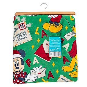 Northwest Mickey Mouse Silk Touch Throw Blanket, 50" x 70", Dear Santa