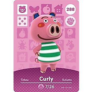 Curly - Nintendo Animal Crossing Happy Home Designer Amiibo Card - 288