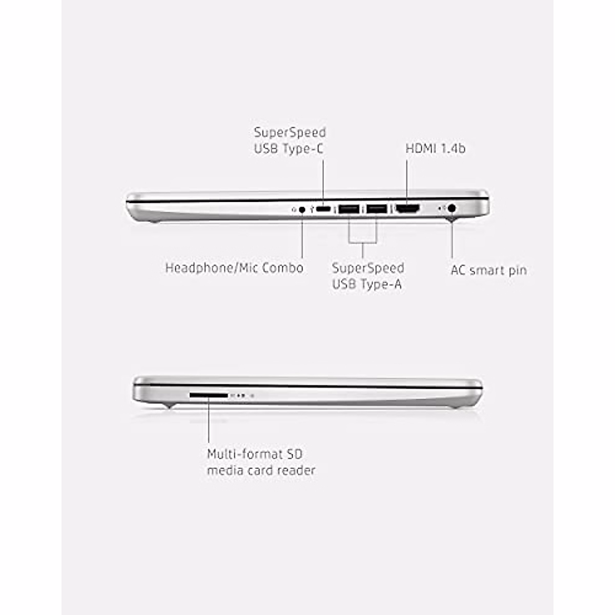 HP 14 Laptop, AMD Ryzen 5 5500U, 8 GB RAM, 256 GB SSD Storage, 14-inch Full HD Display, Windows 10 Home, Thin & Portable, Micro-edge & Anti-glare Screen, Long Battery Life (14-fq1021nr, 2021)