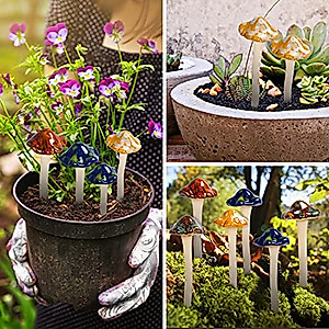 Garden Decor Mushrooms, Mushroom Pots for Yard Fairy Garden Decoration DIY Ornament for Dollhouse Potting Shed Flowerpot Plants Lawn Garden Outdoor Resin Statue