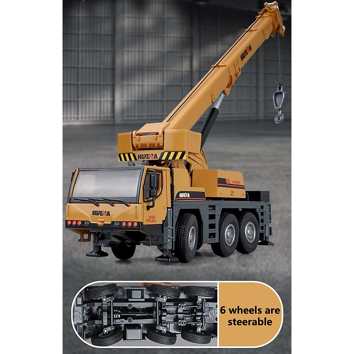 Gemini&Genius 1/50 Scale Autocrane Toys, Crane Truck Construction Vehicle, Alloy Boom Truck Engineering Car Models, Great Gifts, Collections, Cake Toppers, Room Decoration for Kids