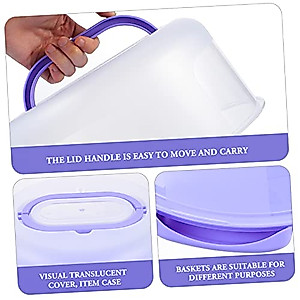 CALLARON Box Cake Box Favor Boxes for Wedding Gift Card Box Holder Mini Paper Cups Cake Dome Locking Dessert Carrier Cake Container Dessert Container Cake Boxes Purple Food