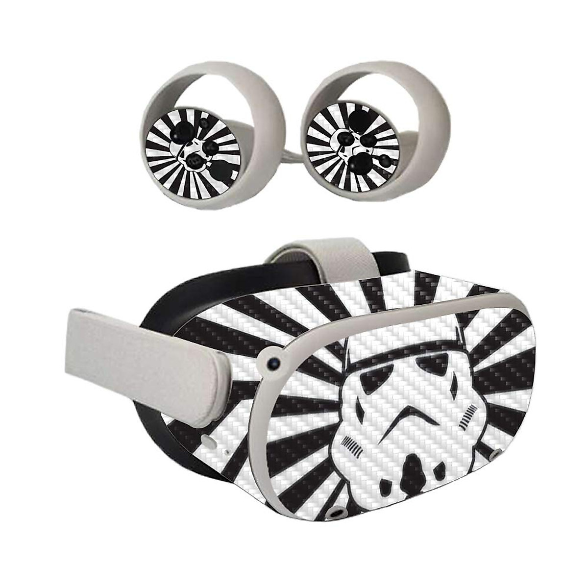 MightySkins Carbon Fiber Skin Compatible with Oculus Quest 2 - Star Rays | Protective, Durable Textured Carbon Fiber Finish | Easy to Apply, Remove, and Change Styles | Made in The USA