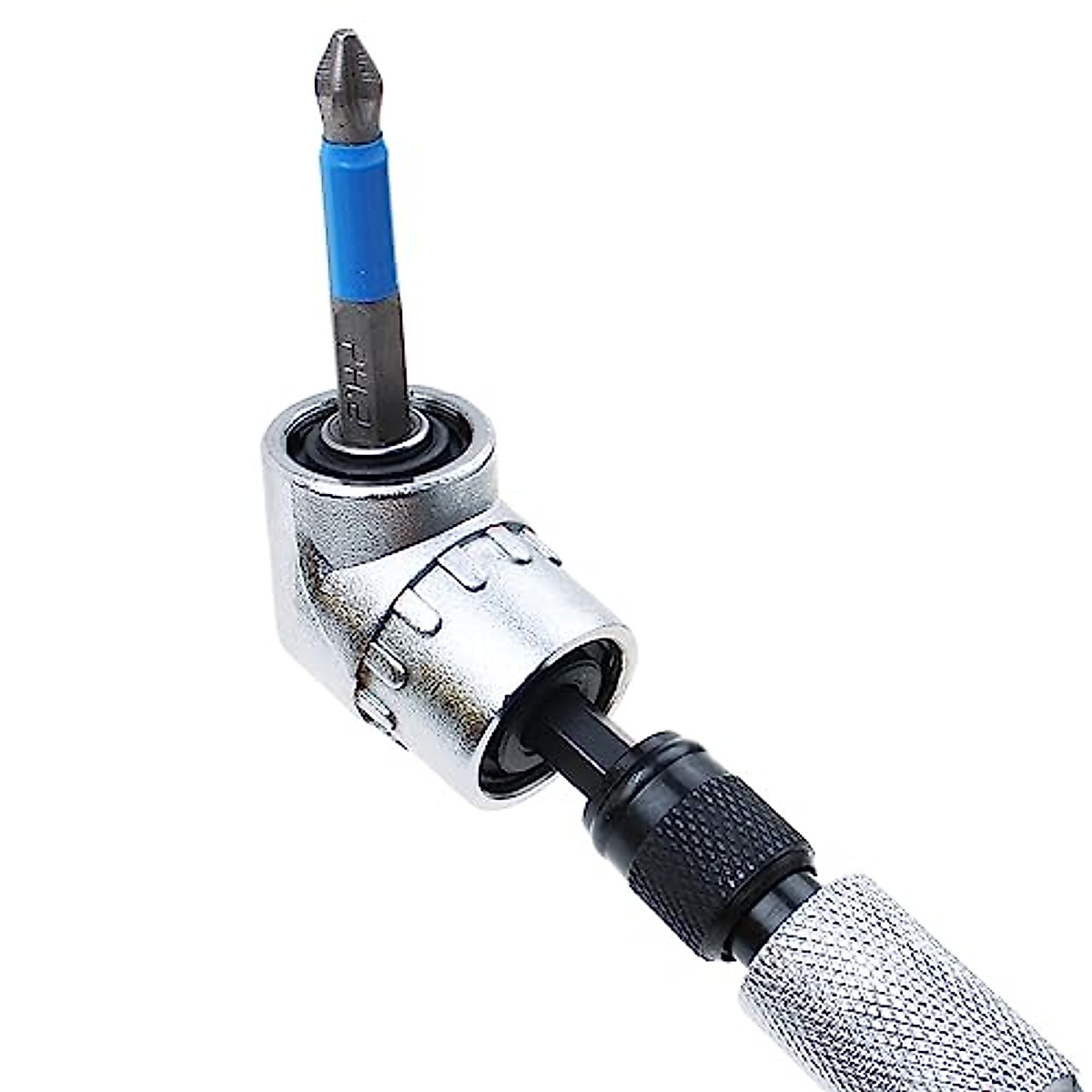 AUTOTOOLHOME Flexible Drill Bit Extension with Right angle Drill Adapter Flex Shaft for Electric Screwdriver Power Impact Drill Magnetic Hex Shank Quick Change 11.5" Long