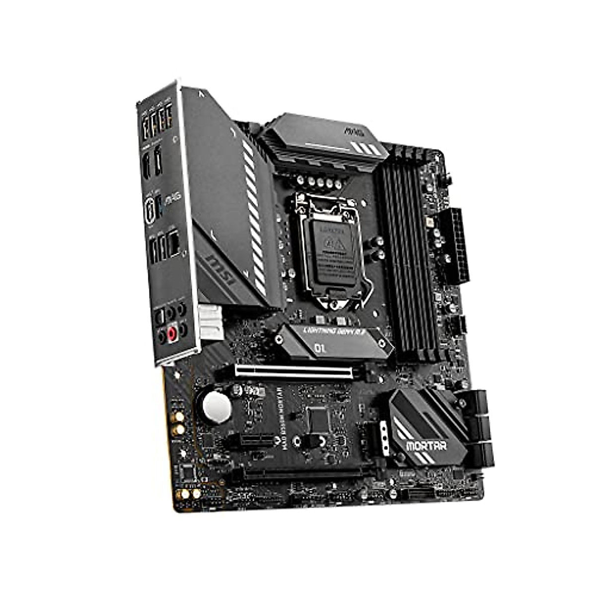 MSI MAG B560M MORTAR Gaming Motherboard (mATX, 11th/10th Gen Intel Core, LGA 1200 Socket, DDR4, PCIe 4, CFX, M.2 Slots, USB 3.2 Gen 2, 2.5G LAN, DP/HDMI)