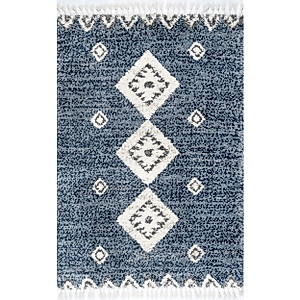 nuLOOM Transitional Regina Shag Area Rug, 5x8, Blue