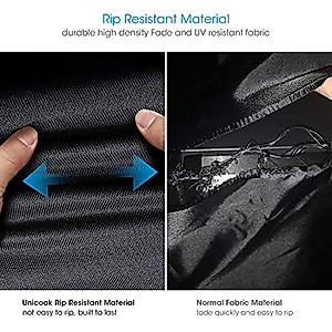 Unicook 2 Burner Grill Cover 32 Inch, Heavy Duty Waterproof Small BBQ Cover, Fade Resistant Gas Grill Cover, Fit Grills with Both Side Tables Down for Weber Char-Broil Nexgrill KitchenAid and More