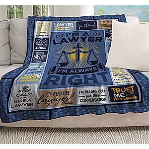 Muxuten Lawyer Gifts for Women/Men Blanket 60"X50" - Gift for Lawyer - Law School Gifts - Attorney Gifts for Women/Men - Law School Graduation Gifts - Graduation Law School Gifts - Birthday Gift Ideas
