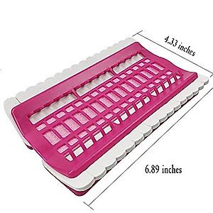 Floss Organizer Cross Stitch Kit Embroidery Thread Project Card 30 Positions Sewing Needle Pins Holder Craft Tools Accessory-Pink