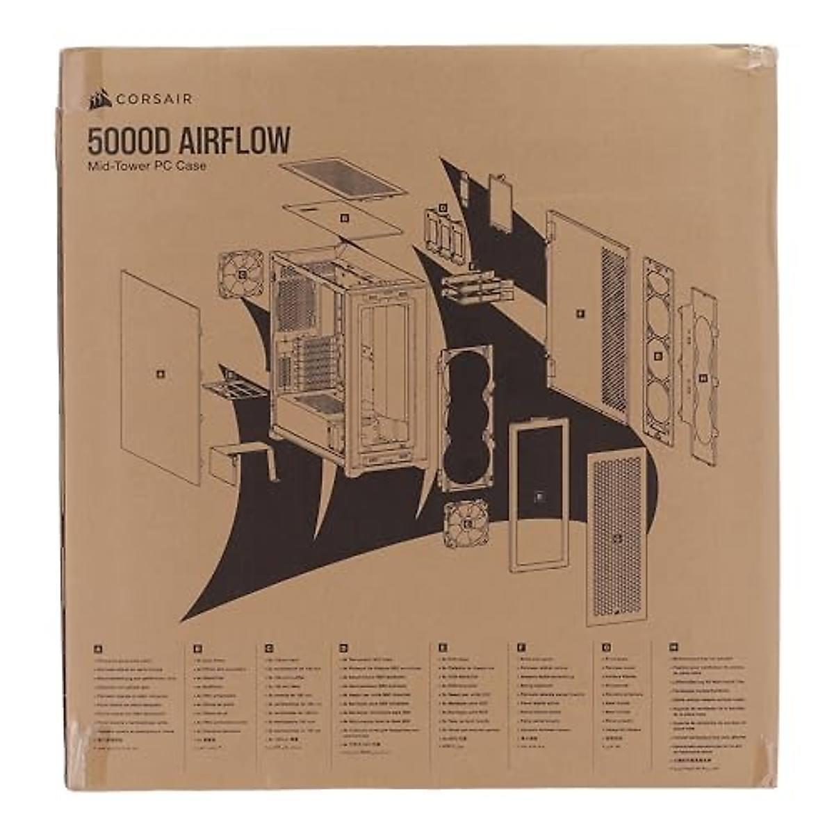 Corsair 5000D Airflow Tempered Glass Mid-Tower ATX PC Case - Black