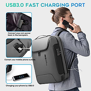 BANGE Anti Theft Backpack With TSA Lock,Waterproof Backpacks With YKK Zipper, High Tech Business Backpack For Men And Women, Laptop Backpack Fits For 17.3 Inch Notebook…